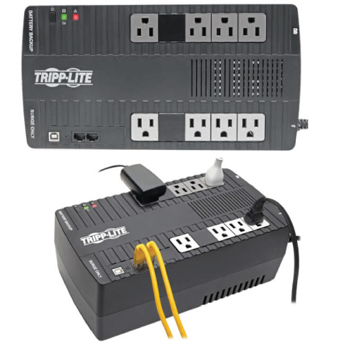 Bass Computers, Inc. - AVR700U - Tripplite 700VA AVR USB 8-Outlet RJ-11